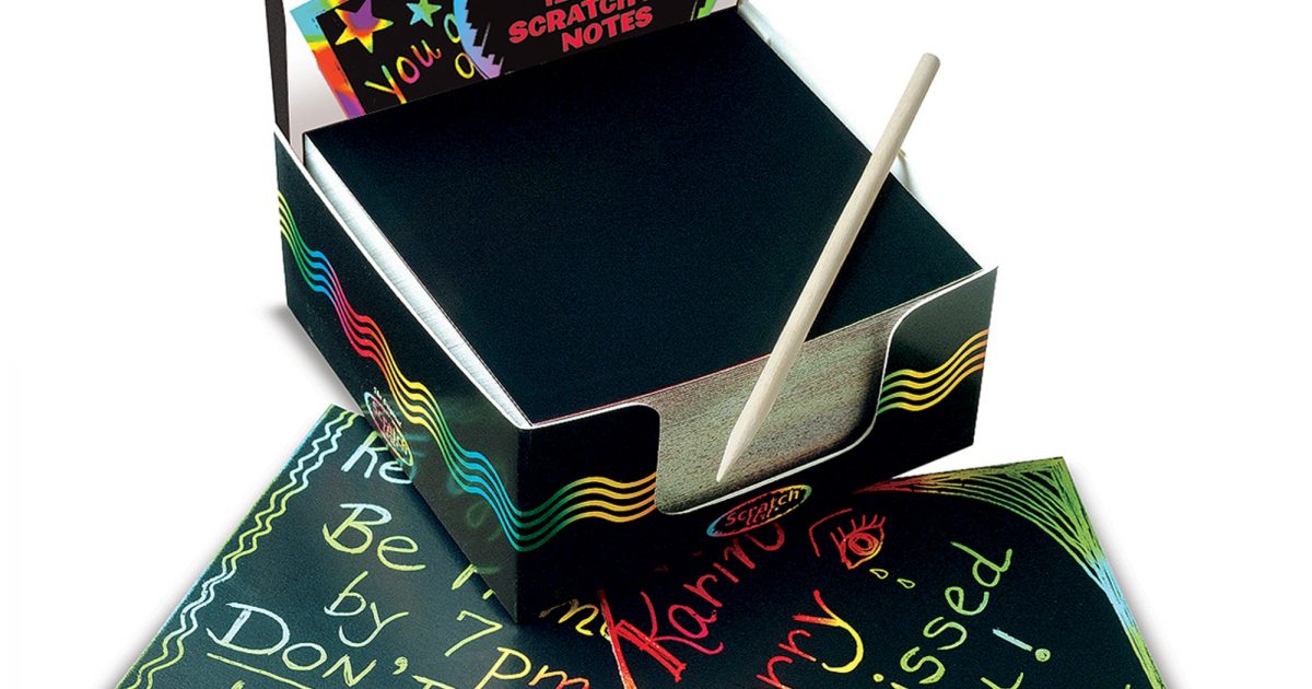 Rainbow Mini Scratch Art Note Cubes | Right Start Online